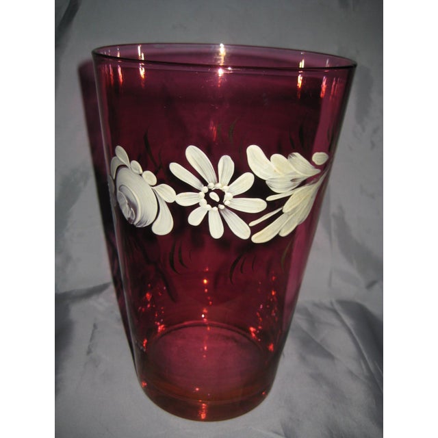 1920s Victorian Ruby Flashed Flower Vase | Chairish