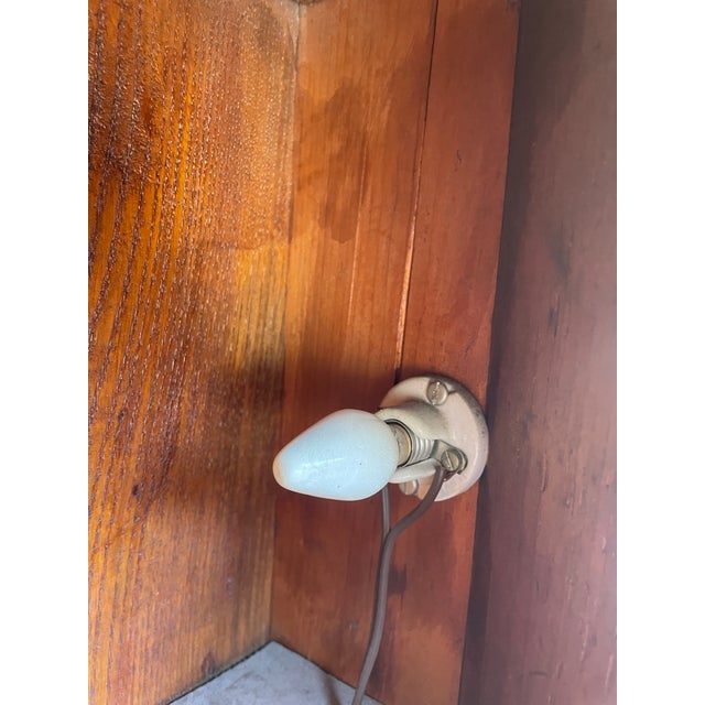 Early 1800s Pine Corner Cabinet With Scalloped Front, H-Hinges, and ...