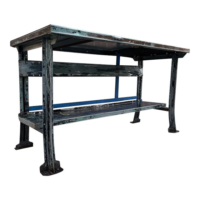 1940s American Industrial Steel Work Table | Chairish