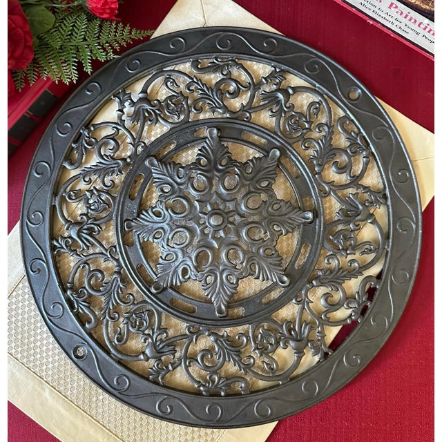 Antique Round Cast Iron Heat Register Victorian Grate | Chairish