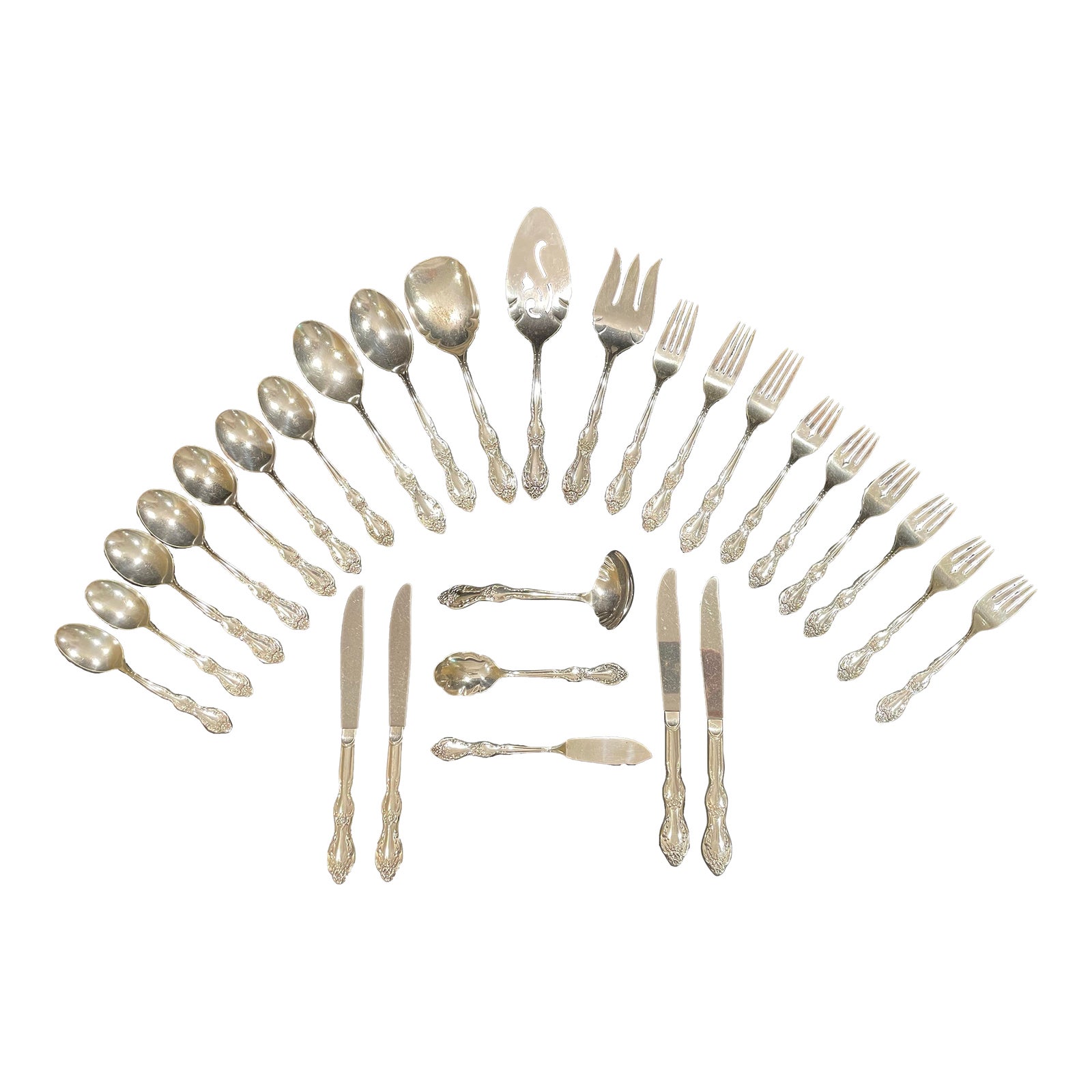Mid-Century Silverplate Flatware in Beverly Manor Pattern by Wm Rogers ...
