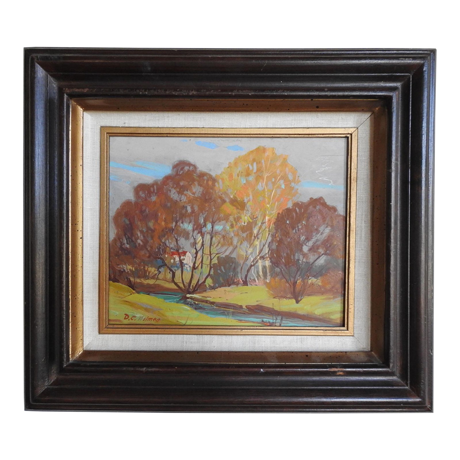 Impressionist Fall Landscape Painting by Dwight Clay Holmes | Chairish