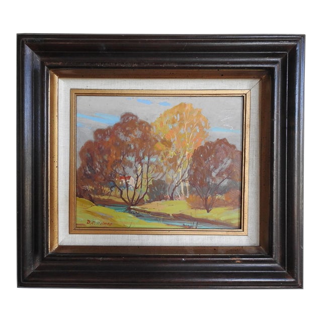 Impressionist Fall Landscape Painting by Dwight Clay Holmes | Chairish