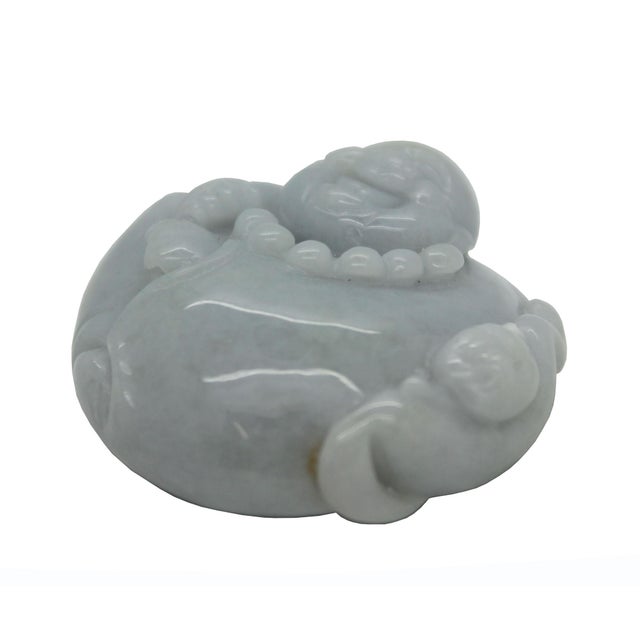 Round Shape Happy Buddha, Laughing Buddha Figure Jade Light Green ...