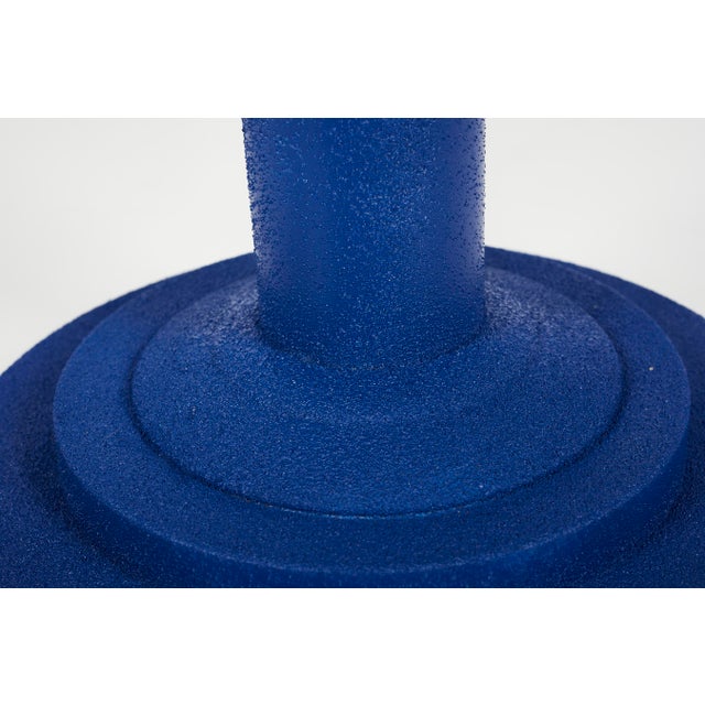1980s Textured Royal Blue Torchiere Floor Lamp | Chairish
