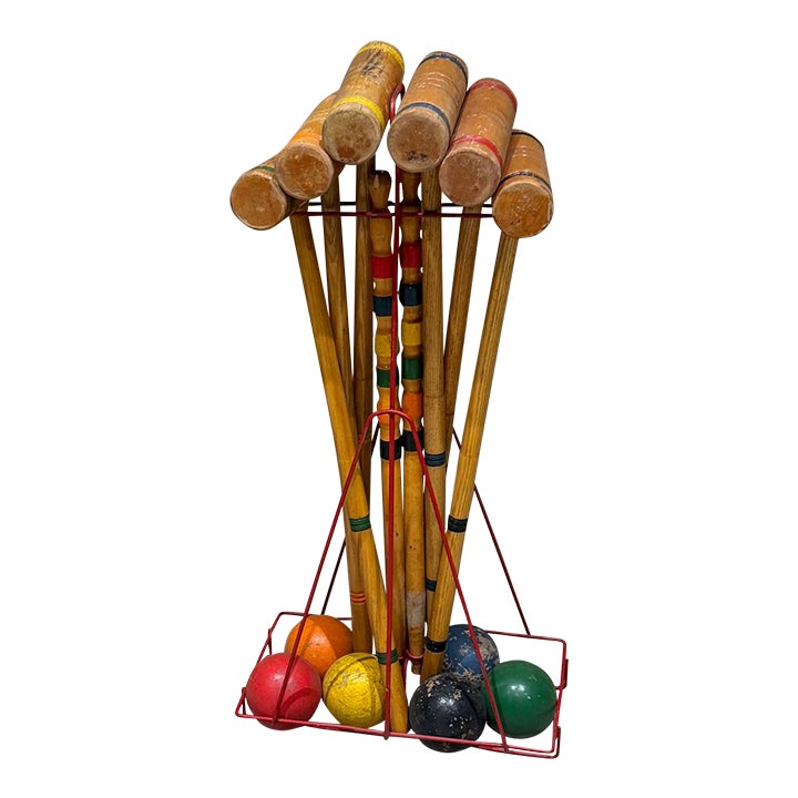South Bend Croquet Set Mid Century Modern | Chairish