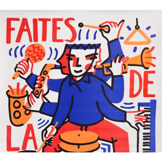 1999 French Festival Poster, "Faites De La Musique" (Make Music) | Chairish