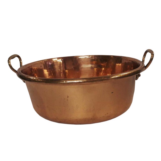 Antique French Copper Basin Confisier French Country Kitchen Large ...