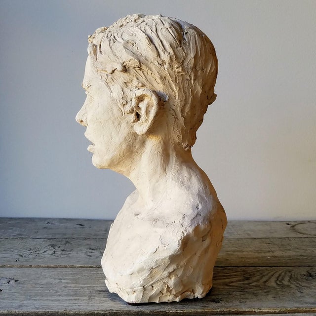 'Evening News' Kiln Fired Clay Sculpture by Kerry French | Chairish