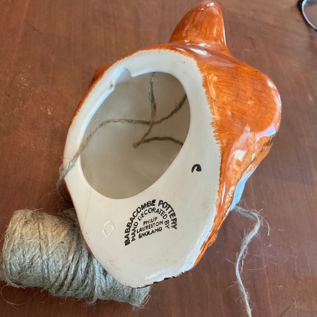1940s Babbacombe Pottery Fox String and Scissor Holder | Chairish