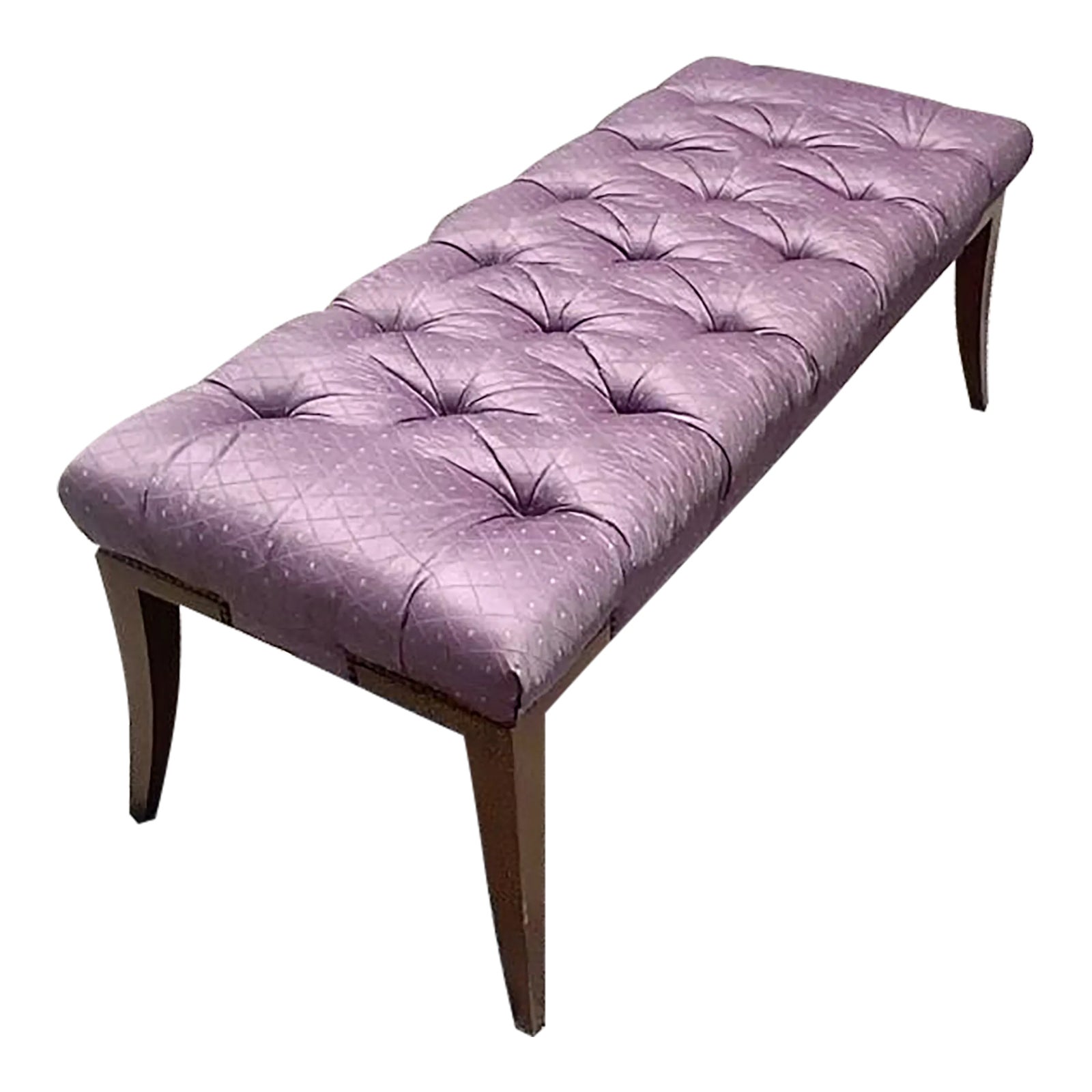 Vintage Regency Baker Tufted Bench | Chairish