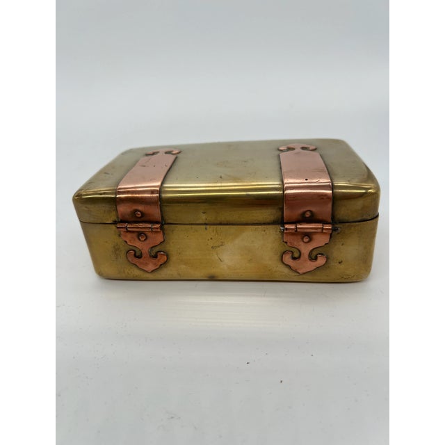 1960s Hand Forged Chinese Brass and Copper Box | Chairish