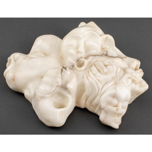 Norman Carton 'Grotesque Faces' Marble Sculpture | Chairish