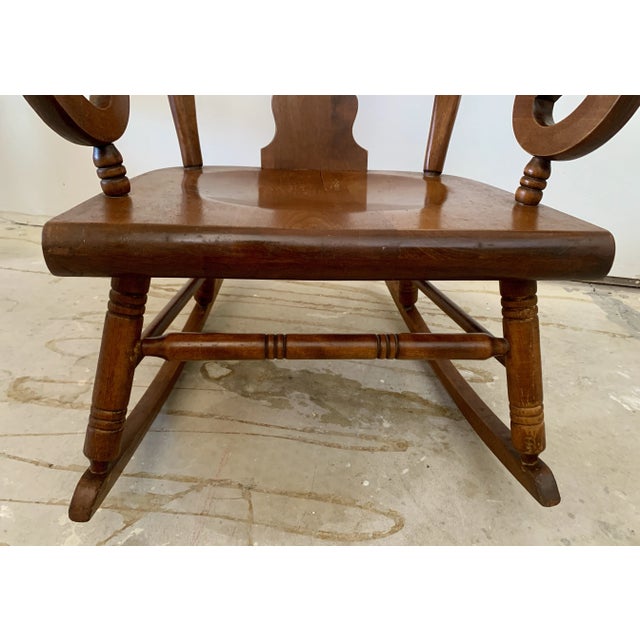 Tell City Maple Balloon Back Rocking Chair | Chairish