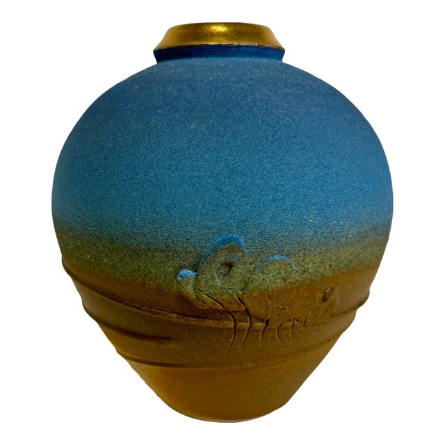 Vintage Marianne Cole Studio Pottery Desert Landscape Vase Australian ...