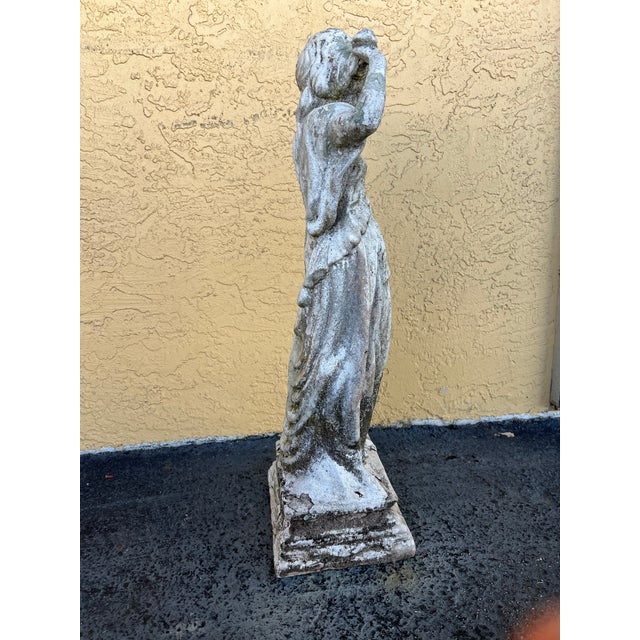 Vintage Roman Girl Concrete Statue | Chairish