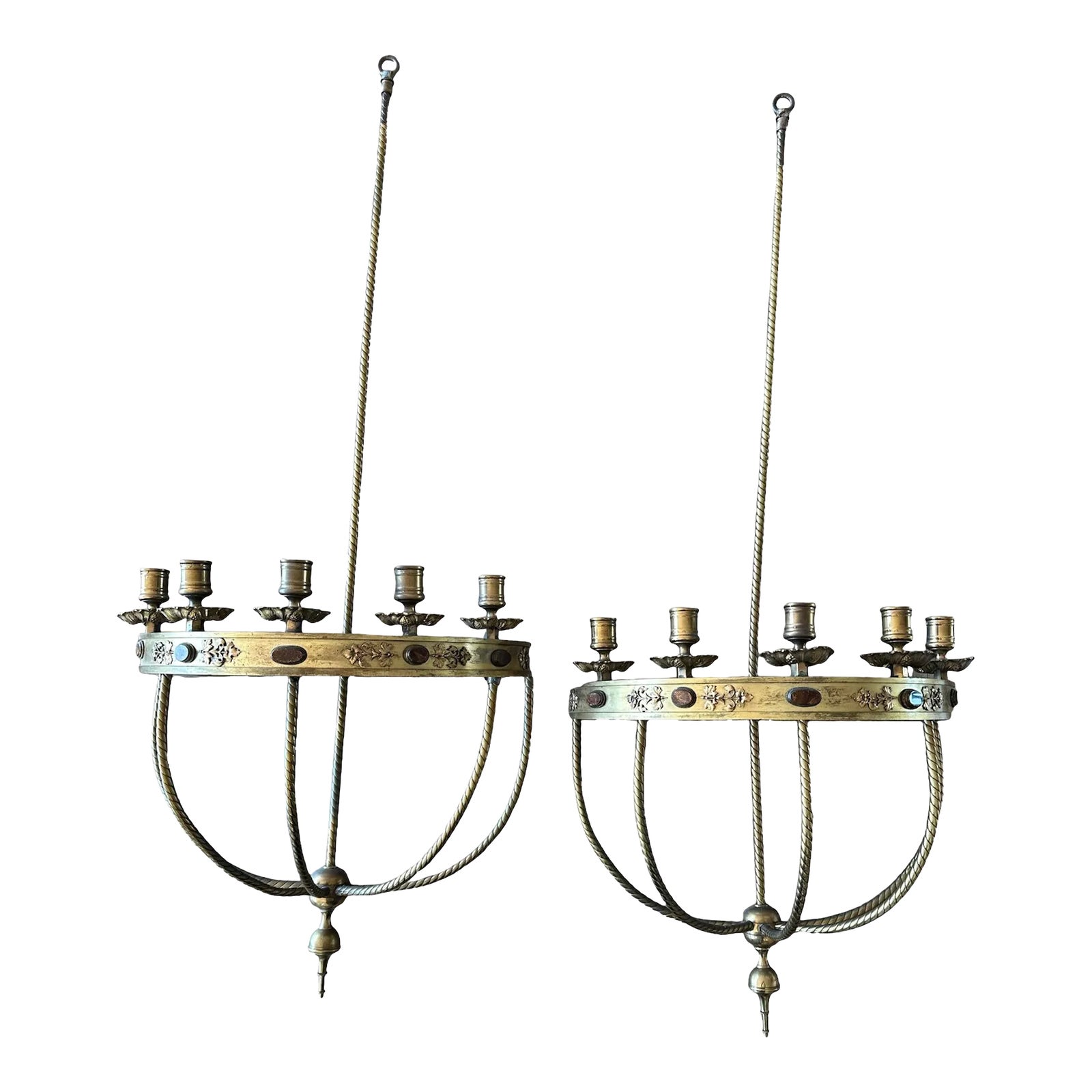 Early 19th Century & Large Pair of Antique Victorian Brass Tole Sword ...