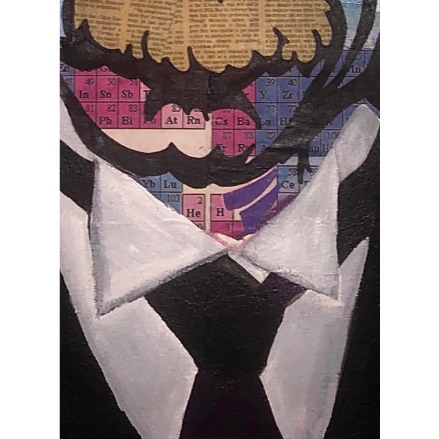 80s Original Vintage Pop Art Albert Einstein Periodic Table Face Mixed ...