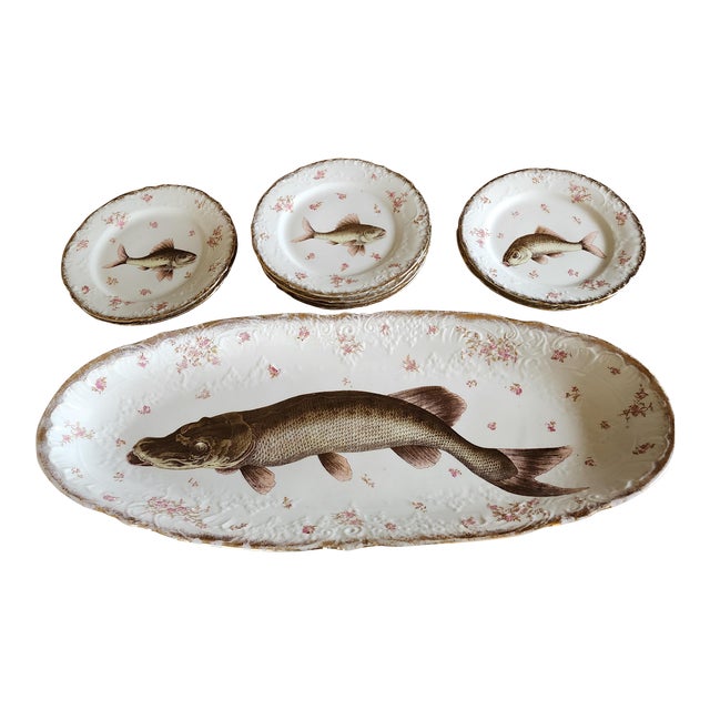 Antique European Fish Set | Chairish