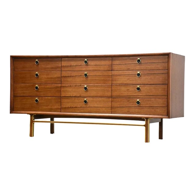 Refinished Zebra Wood and Brass Dresser Chairish