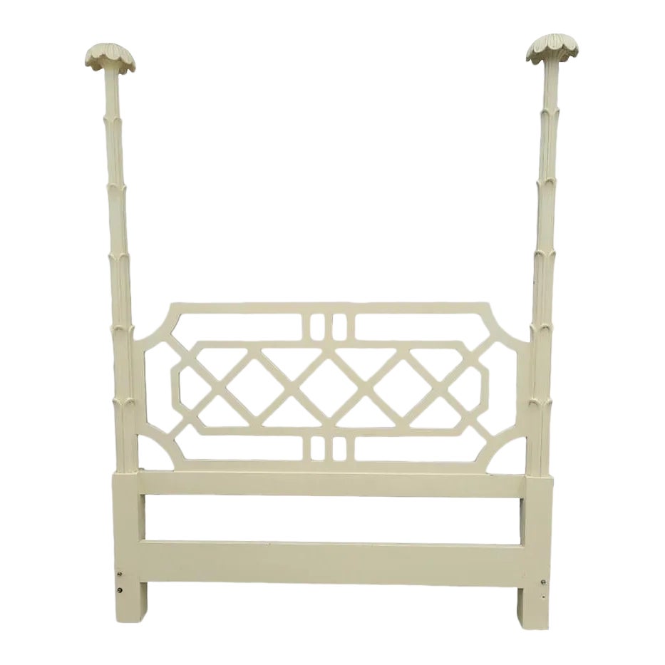 Vintage Palm Beach Regency Cream Lacquered Serge Roche Style Fretwork ...