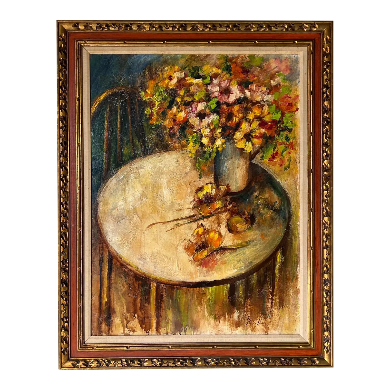 Large Hilda Rindom (Cuban, 1930-2004) Oil Painting on Canvas | Chairish