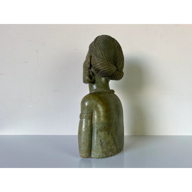 Vintage African Shona Woman Verdite Stone Zimbabwe Sculpture by Cashel ...