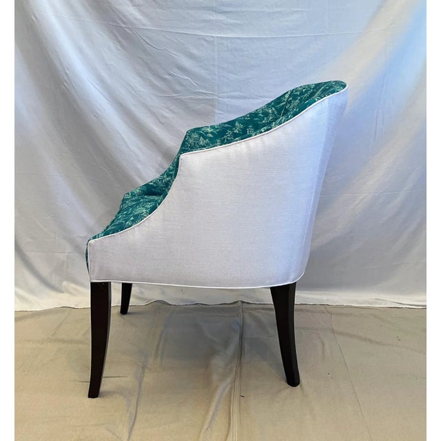 1960s Mid Century Chinoiserie Barrel Back Tub Chairs - a Pair | Chairish