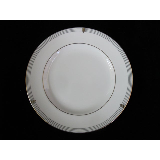 Spode Gold Gilt Art Deco Opera Pattern Fine Bone China 5pc Dinner Plate ...