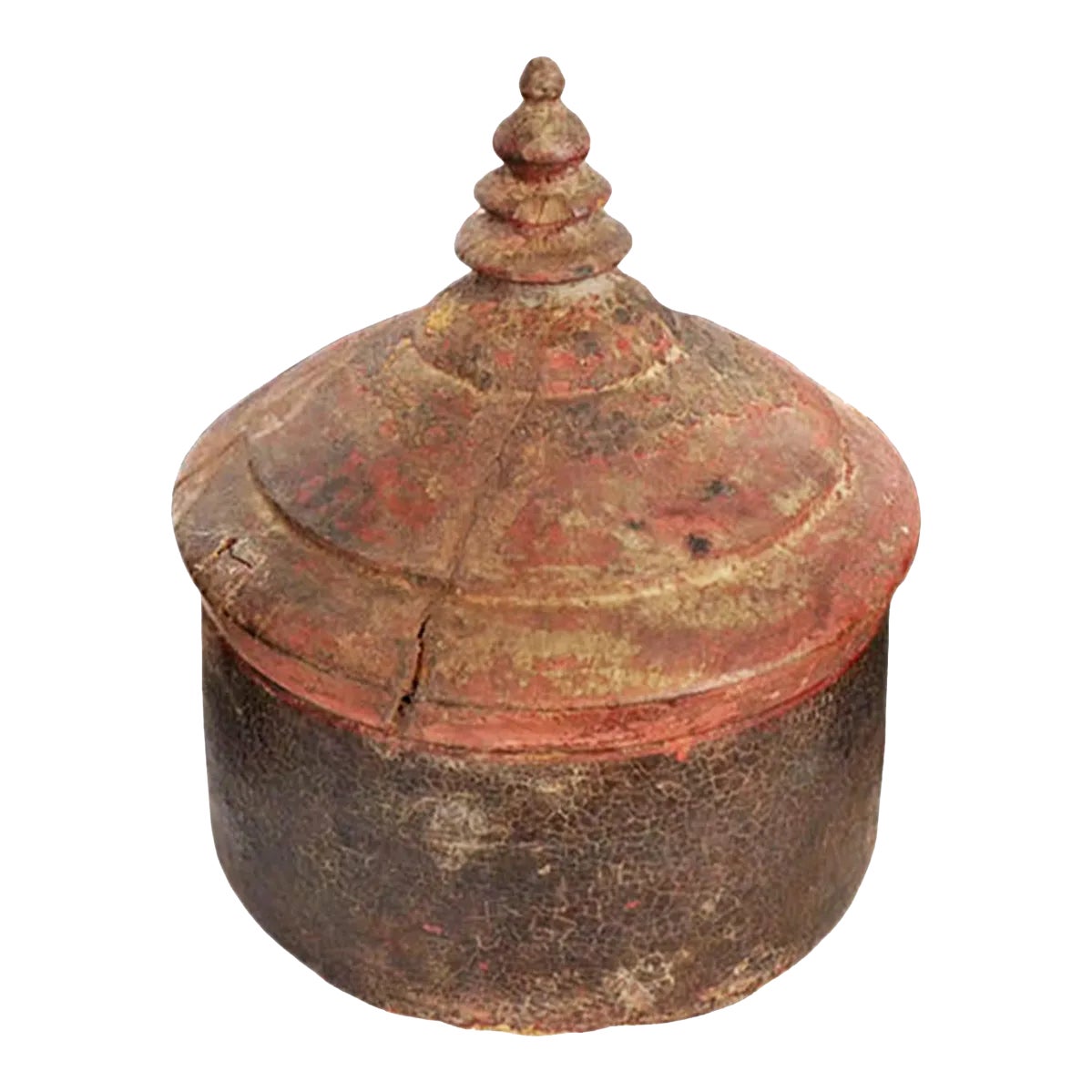Antique India Wood Tikka Box | Chairish