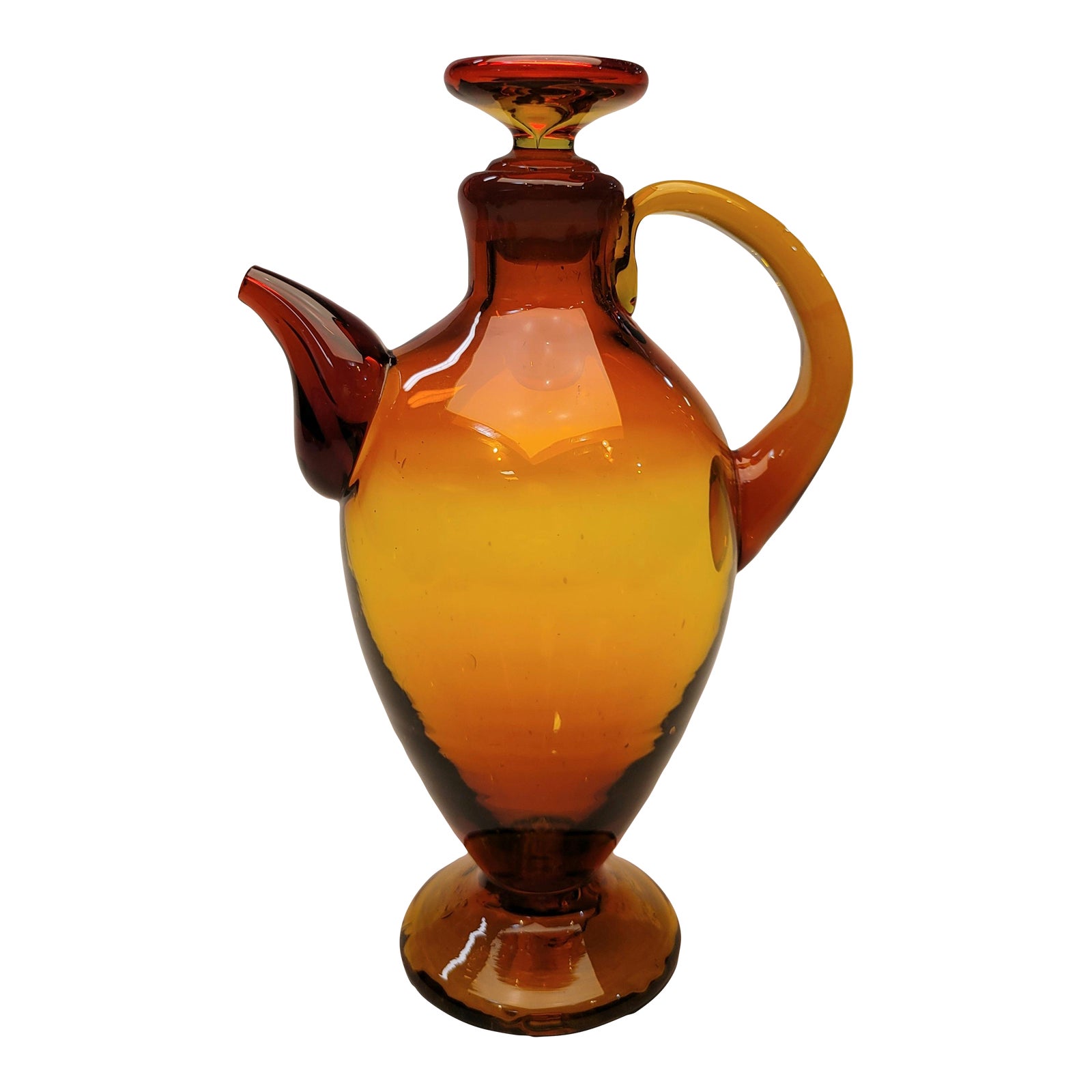 Mid Century Blenko Cocktail Pitcher 1950's | Chairish