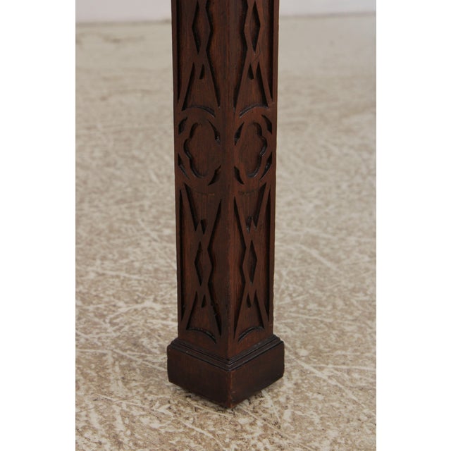 Henredon Mahogany Marble Top Console Table | Chairish