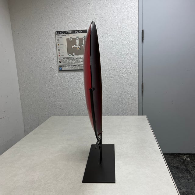 Asian Inspired Ceramic Plate + Iron Stand | Chairish