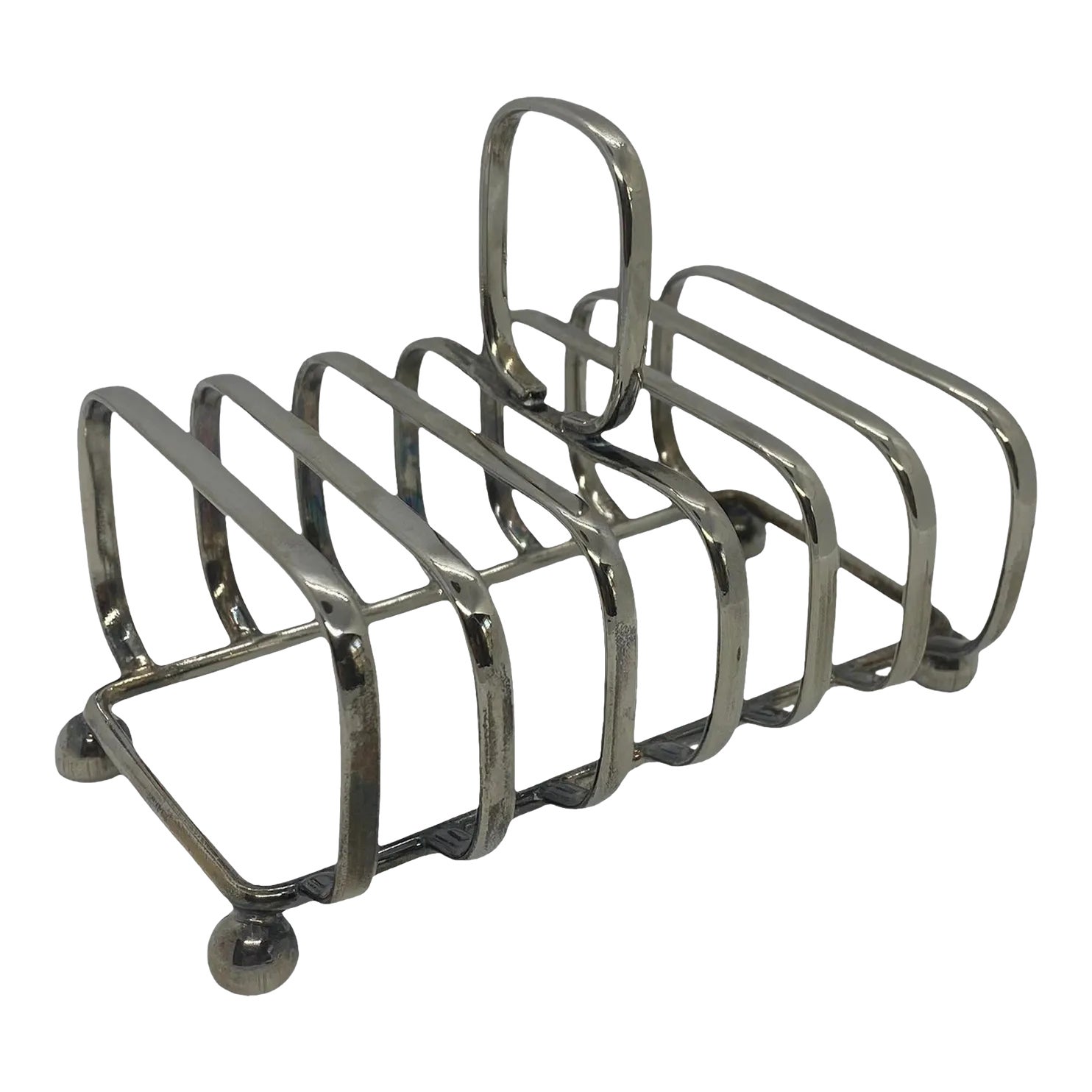 Mid 20th Century Silver Plate Toast Rack | Chairish