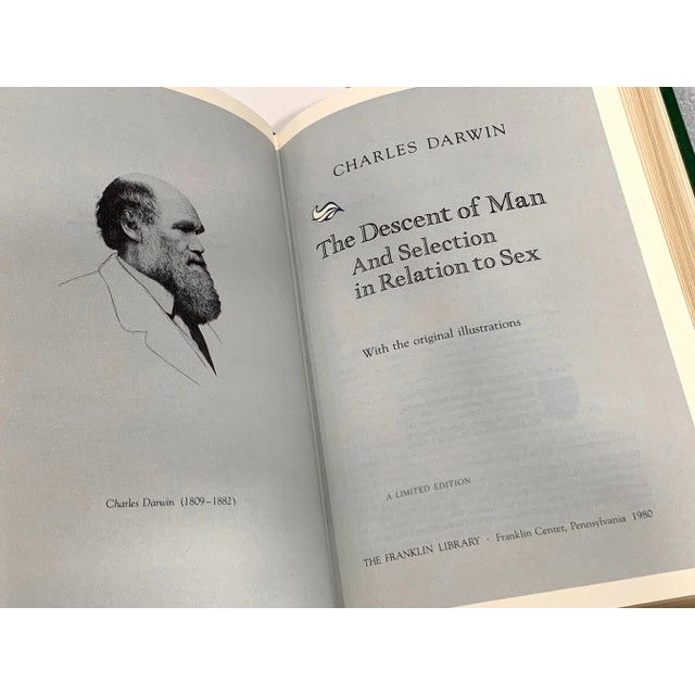 Charles Darwin's the Descent of Man, Franklin Library Book | Chairish