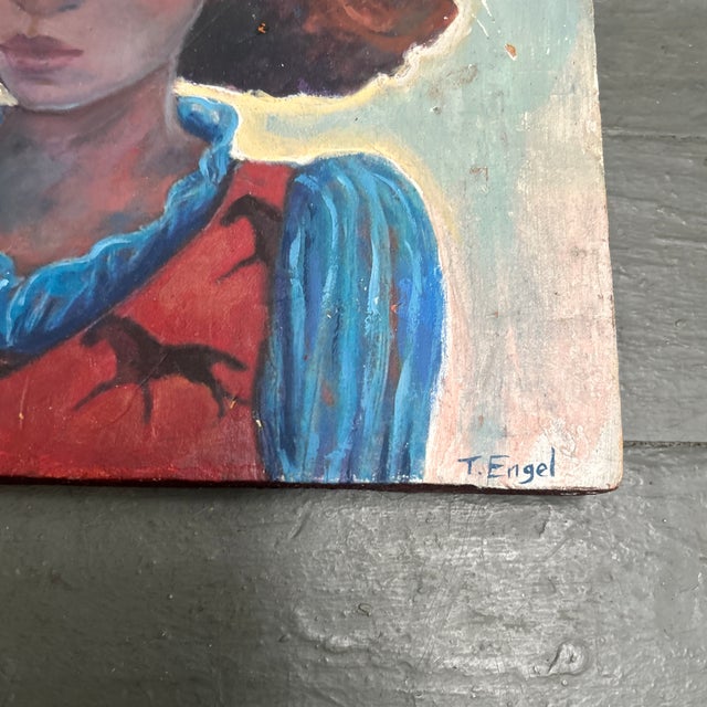 Contemporary Original Female Portrait Painting / Collage | Chairish