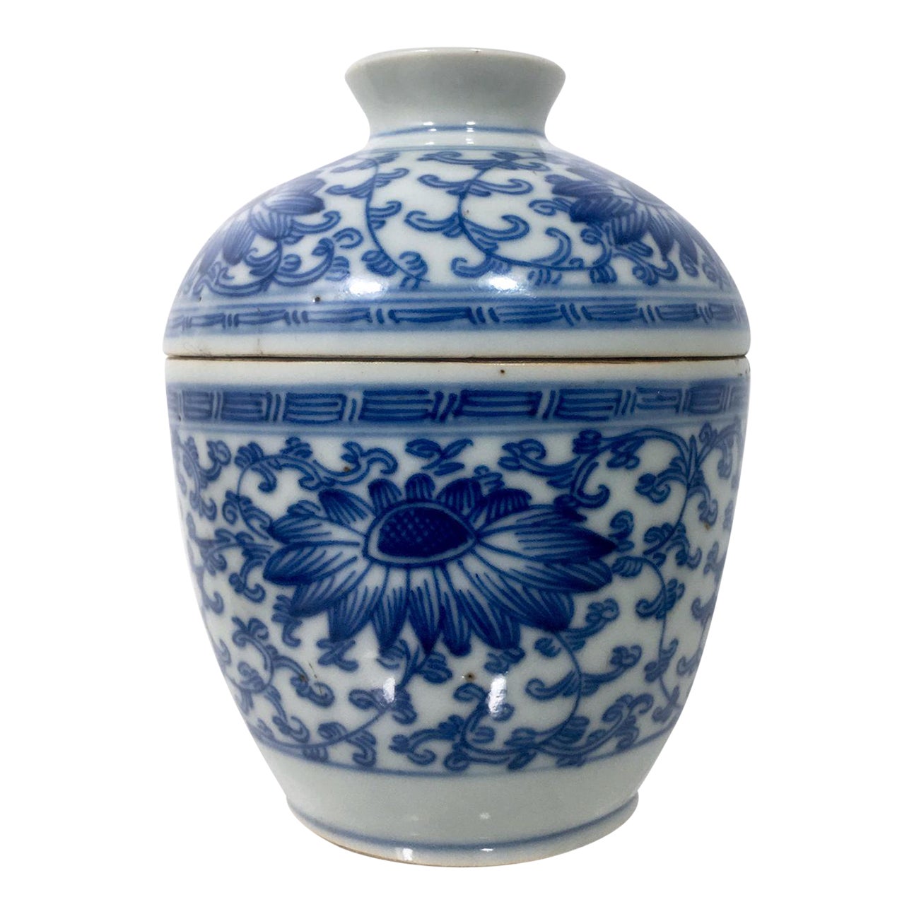 Chinese Blue + White Tea Cup | Chairish