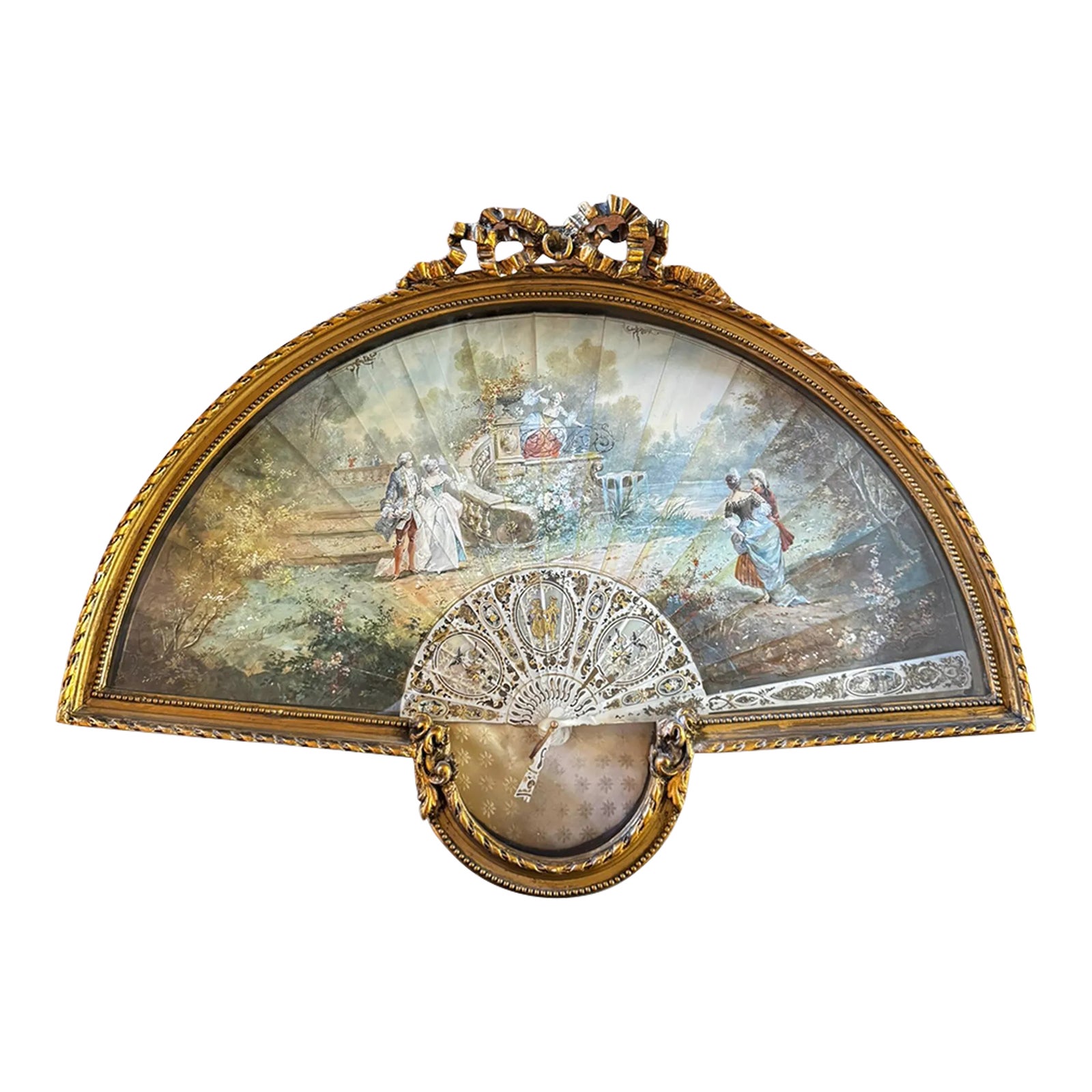 Antique 19th Century Framed French Fan | Chairish