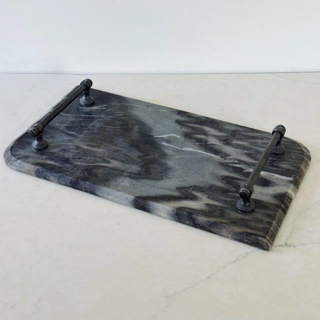 grey stone tray