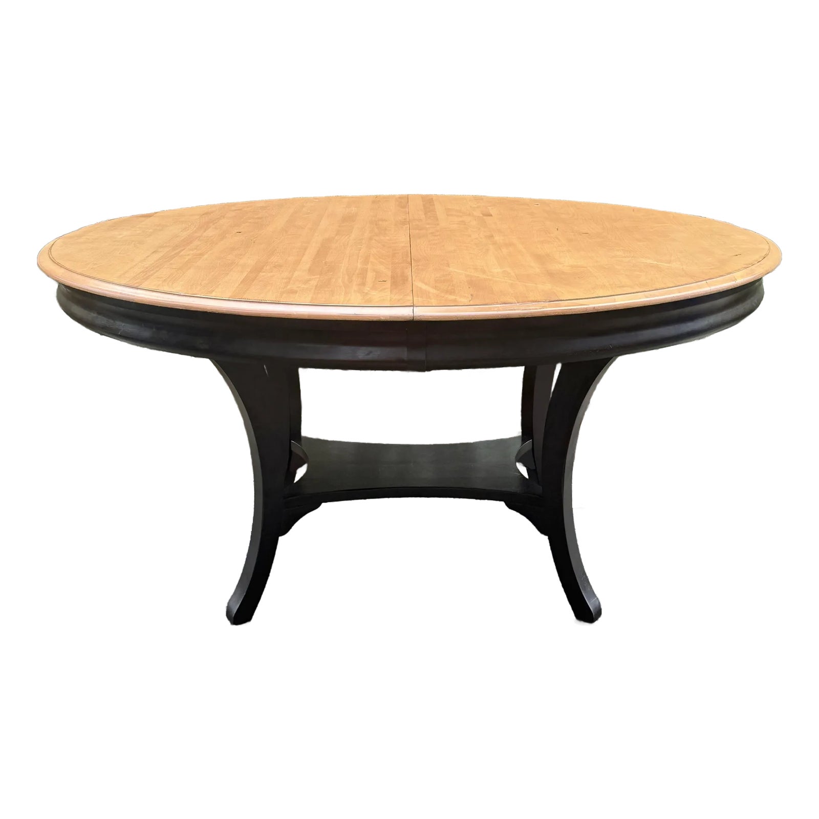 Rustic Farmhouse Round Pedestal Dining Table - Made in Canada | Chairish