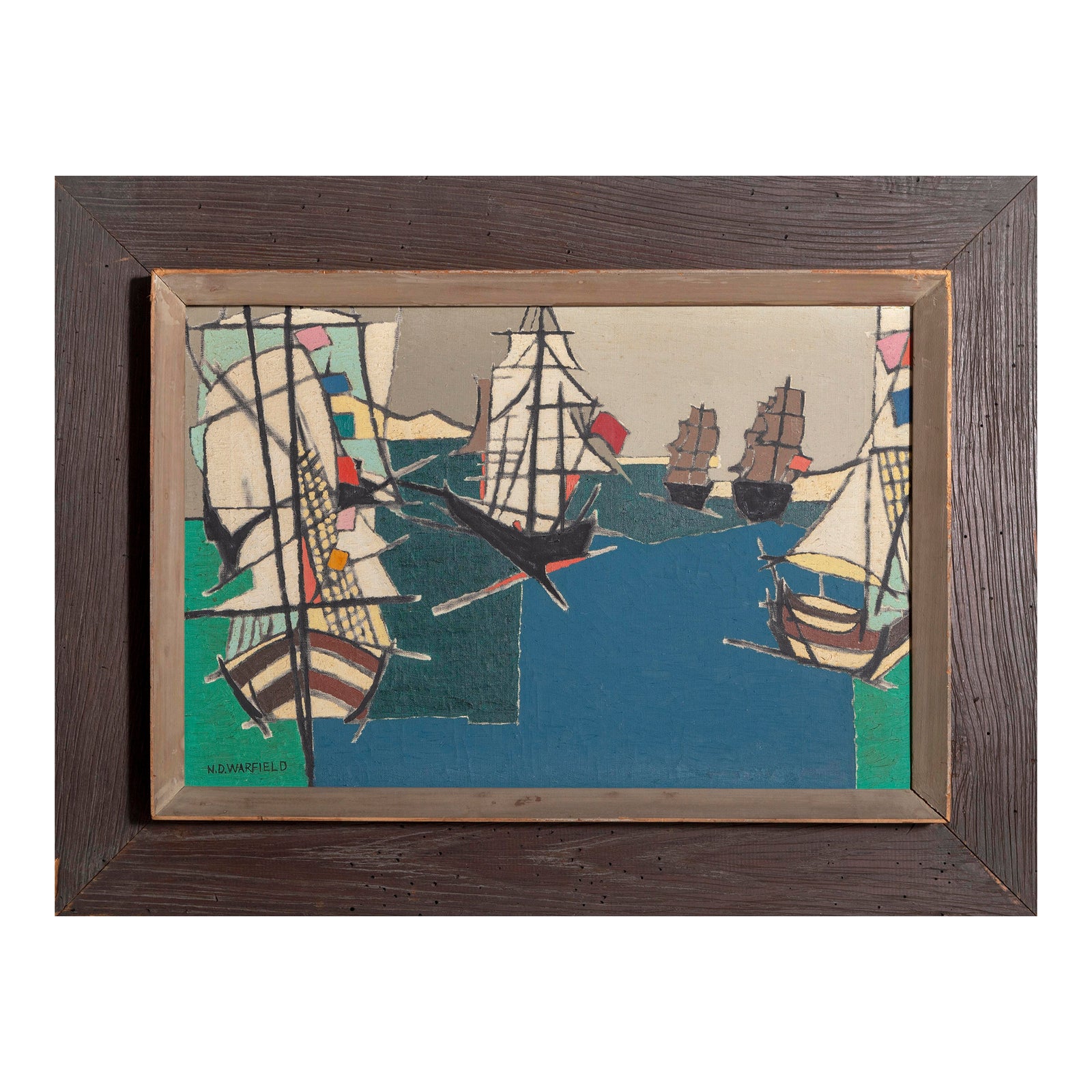 All the Ships at Sea, Nancy Warfield Oil Painting | Chairish