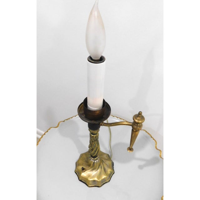 Brass Vintage Candle Table Lamp | Chairish