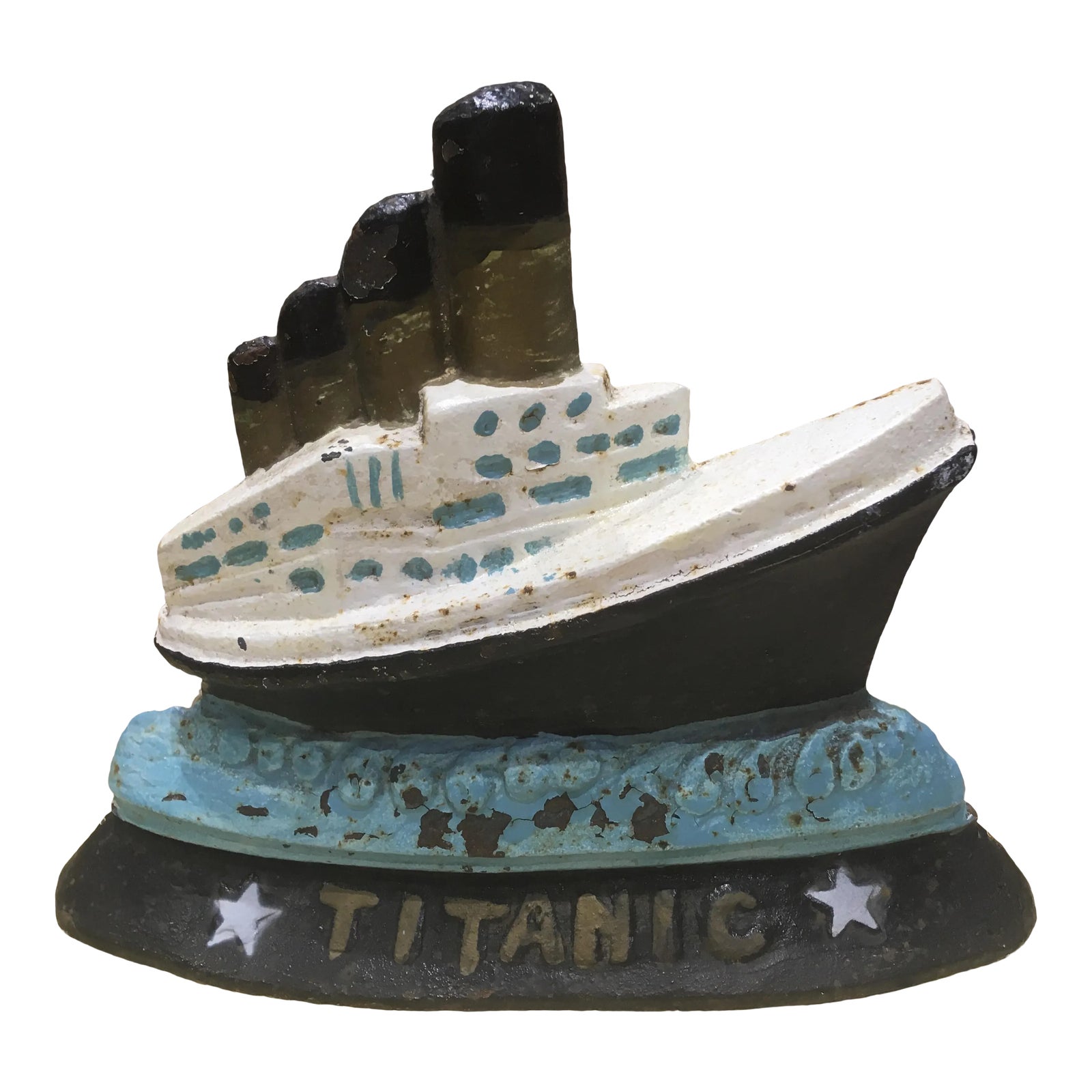 Vintage Titanic Iron Door Stop | Chairish