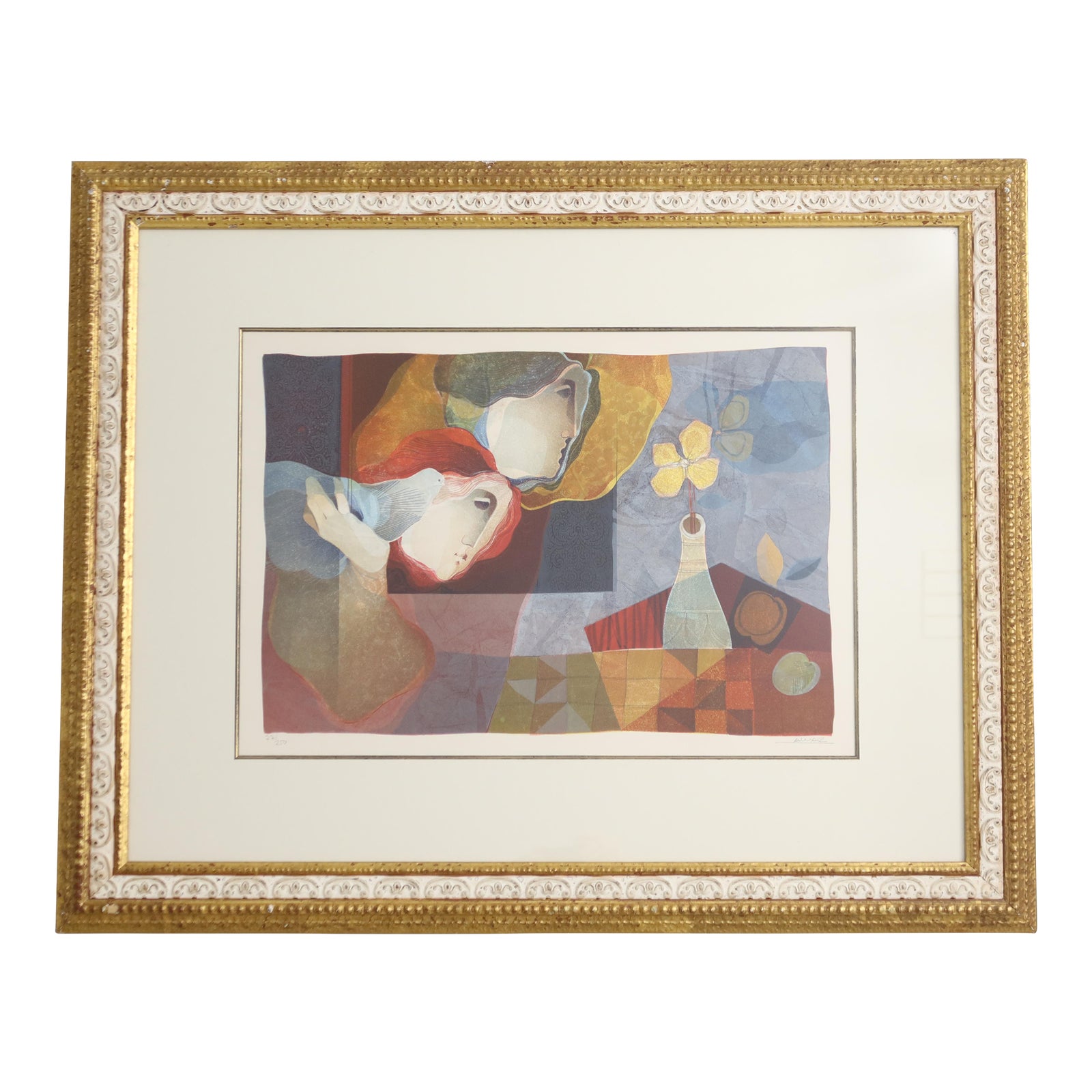 Le Couple Alva Artist Signed Modern Art Serigraph | Chairish