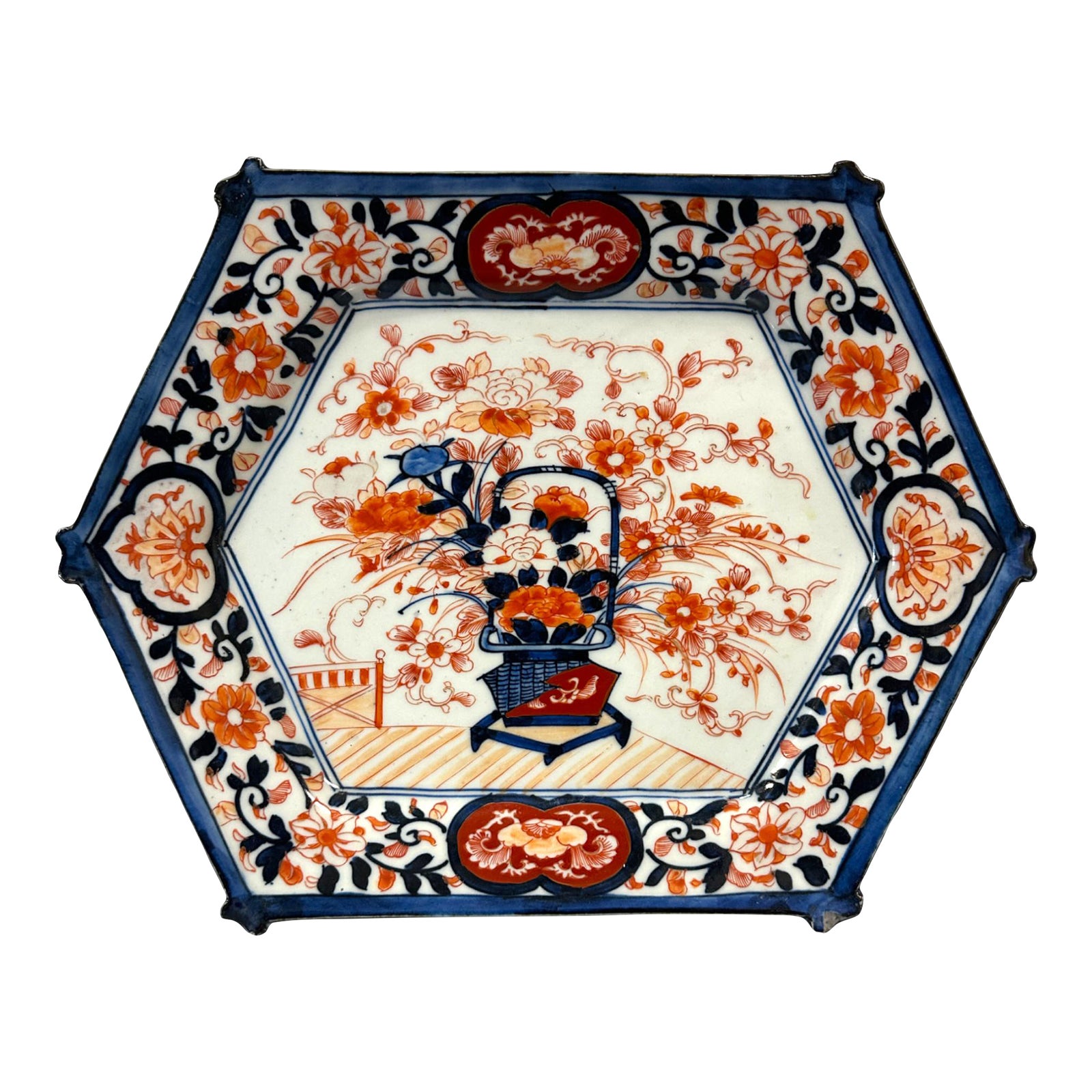 Early 20th Century Meji Period Japanese Ceramic Imari Platter, Six ...