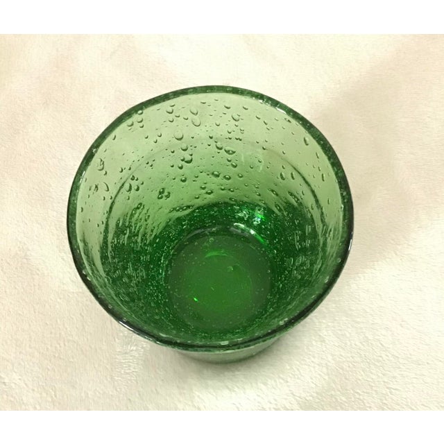 1980s Biot Green Glass Barware Set - 4 Pieces | Chairish