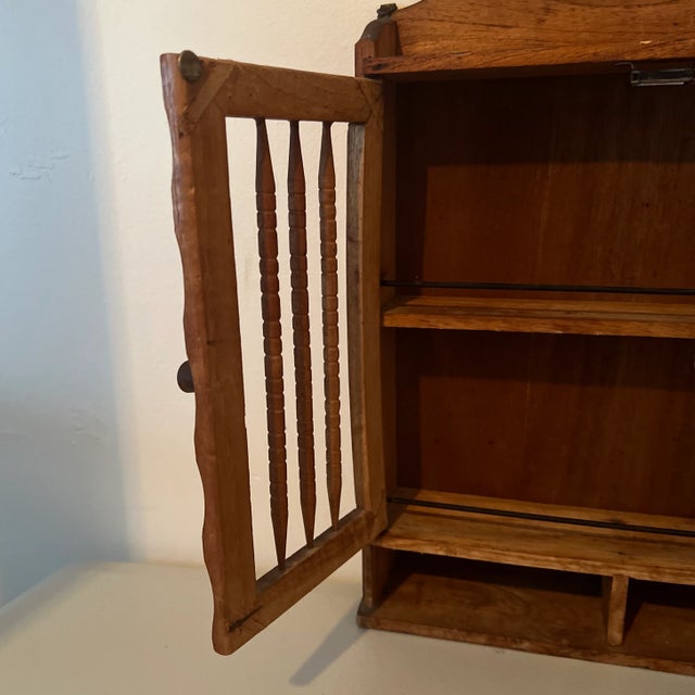 Mid-Century Wooden Spice Rack, Rustic Farmhouse Country Primitive Decor ...