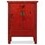 Vintage Red Lacquered Armoire | Chairish