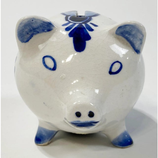 Delft Style Piggy Bank | Chairish