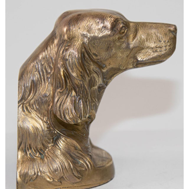 Vintage Cast Brass Sculpture of Beagle Dog Bust Bookend Paperweight ...